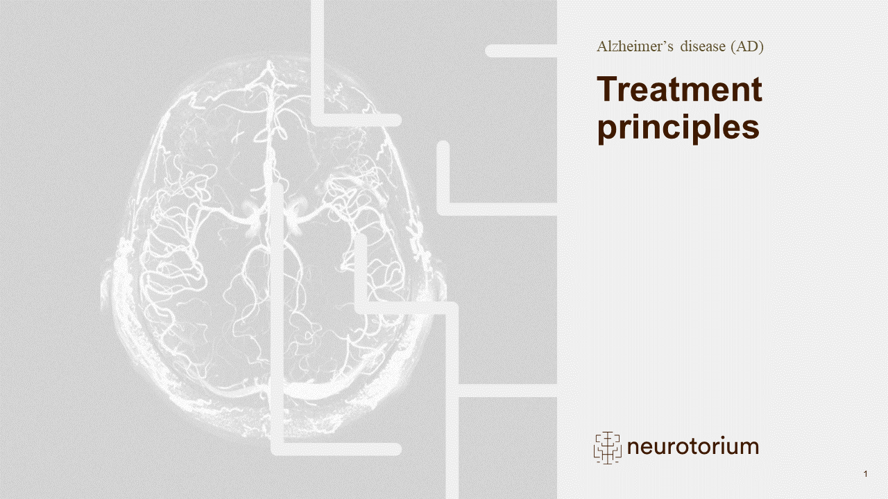 Alzheimer’s disease - Treatment principles - Neurotorium