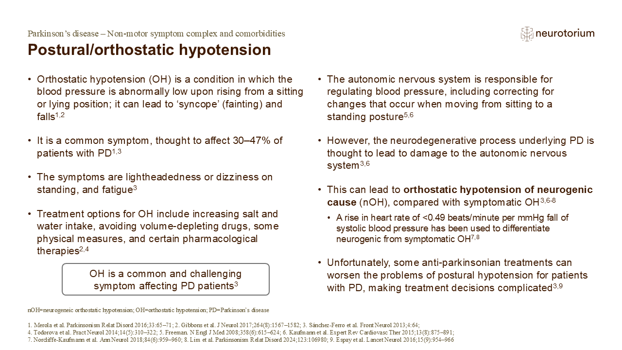 Postural/orthostatic hypotension - Neurotorium